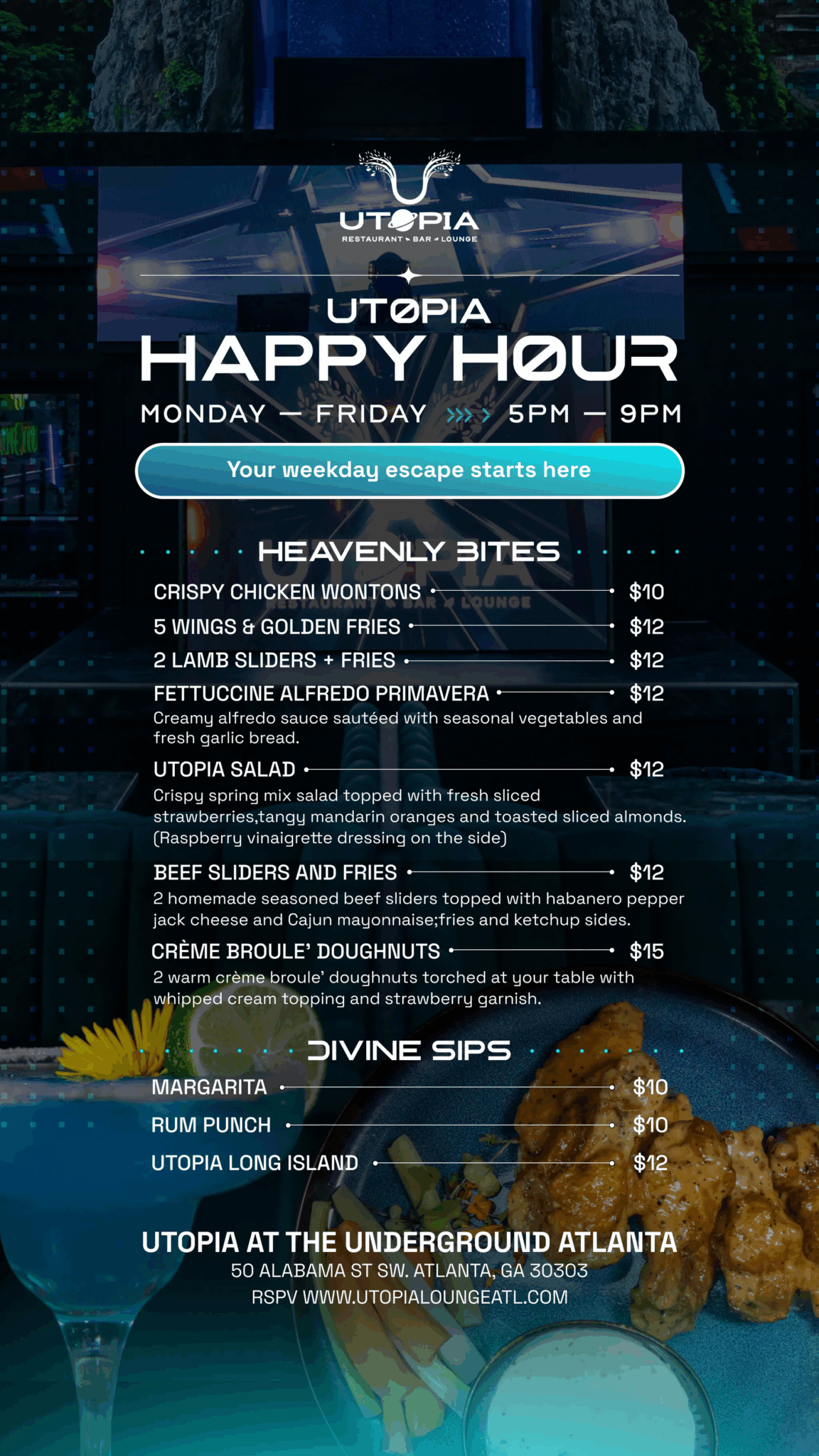 Christmas at Utopia Lounge ATL | Latin Bites, Cocktails & Hookah