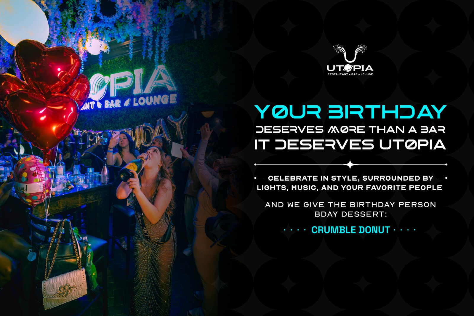 Christmas at Utopia Lounge ATL | Latin Bites, Cocktails & Hookah